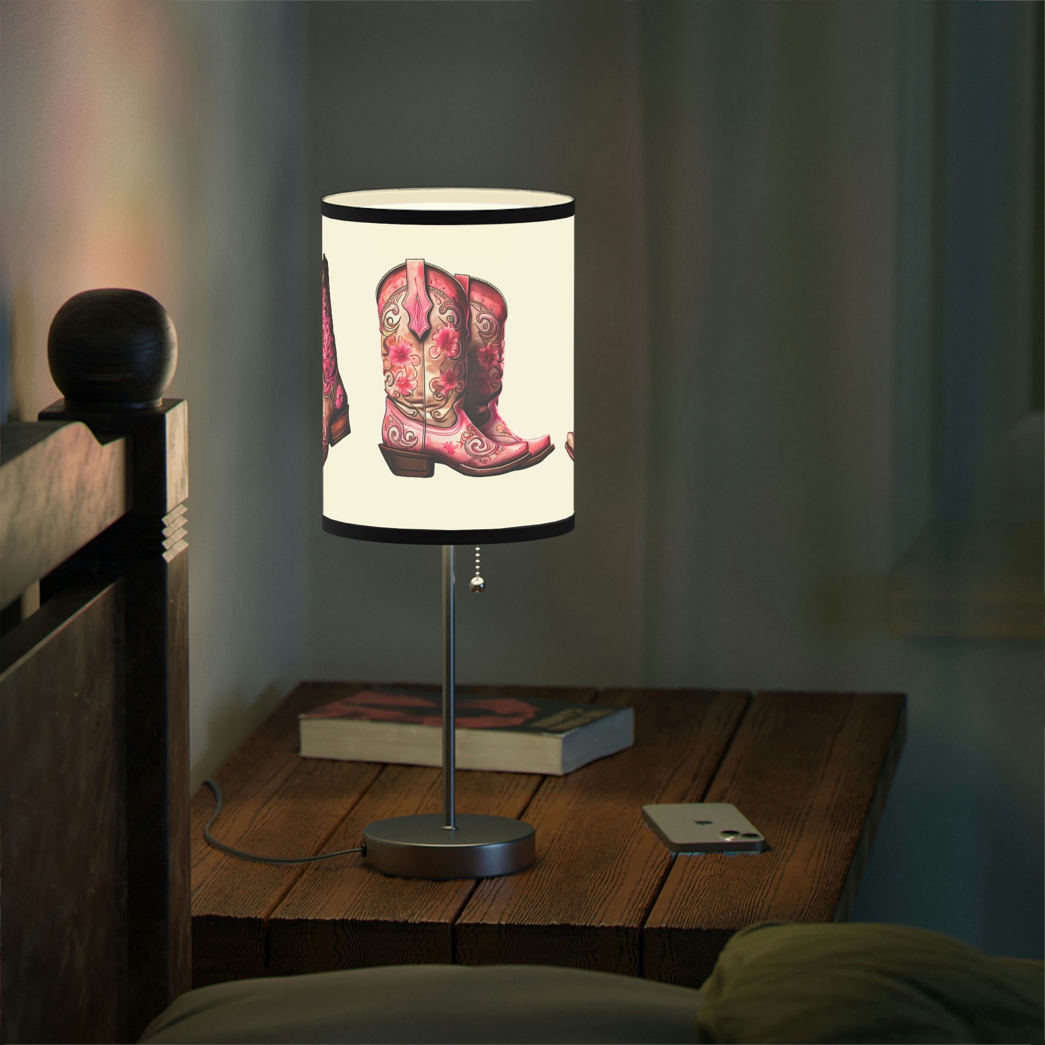 Girls Lamp with Cowgirl Boots Table Accent Lamp - FlooredByArt ...